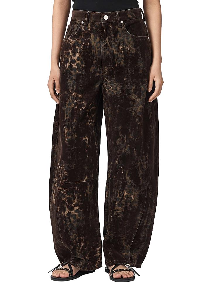 ALLSAINTS Allsaints Jett Flock High Rise Barrel Jeans